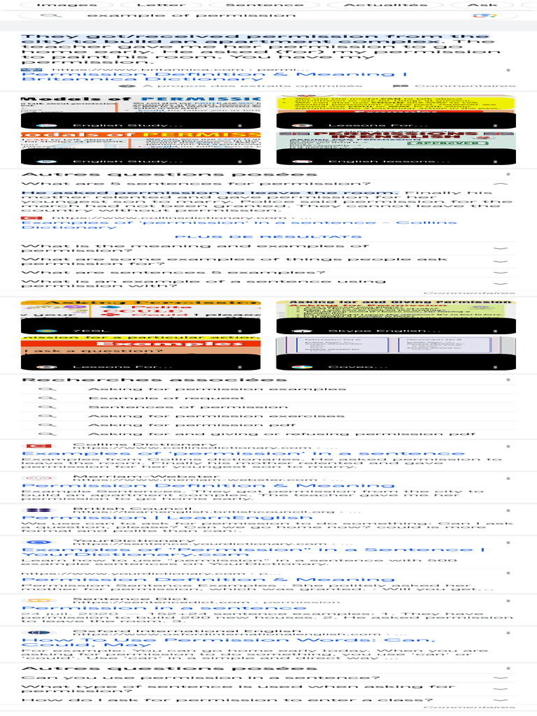 Example of Permission - Recherche Google | PDF