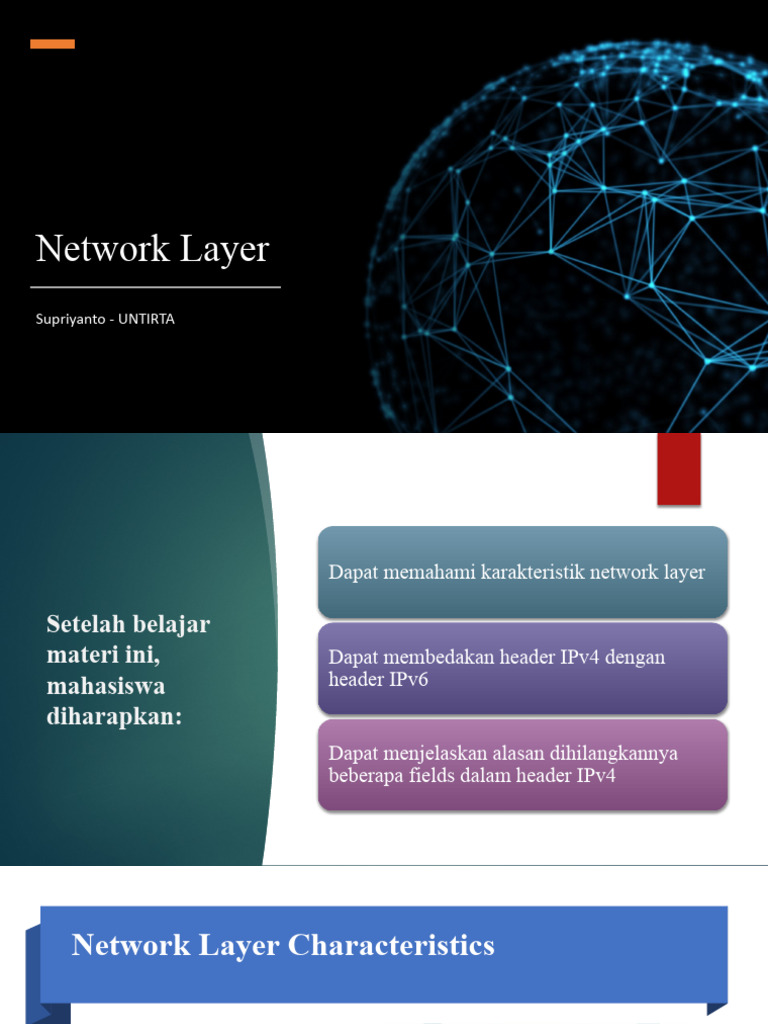 Jaringan - 14 - Karakteristik Network Layer | PDF | Internet Protocols | I Pv6
