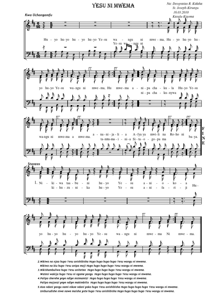Yesu Ni Mwema-Kidaha1 | PDF