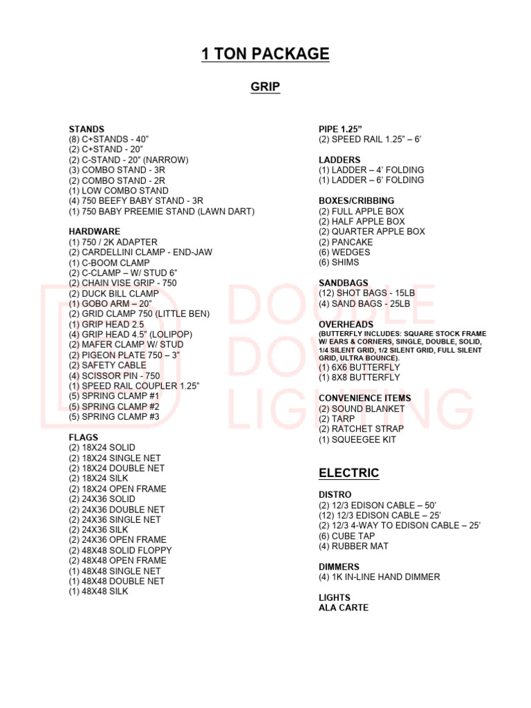 1+Ton+Package | Download Free PDF | Manufactured Goods | Equipment