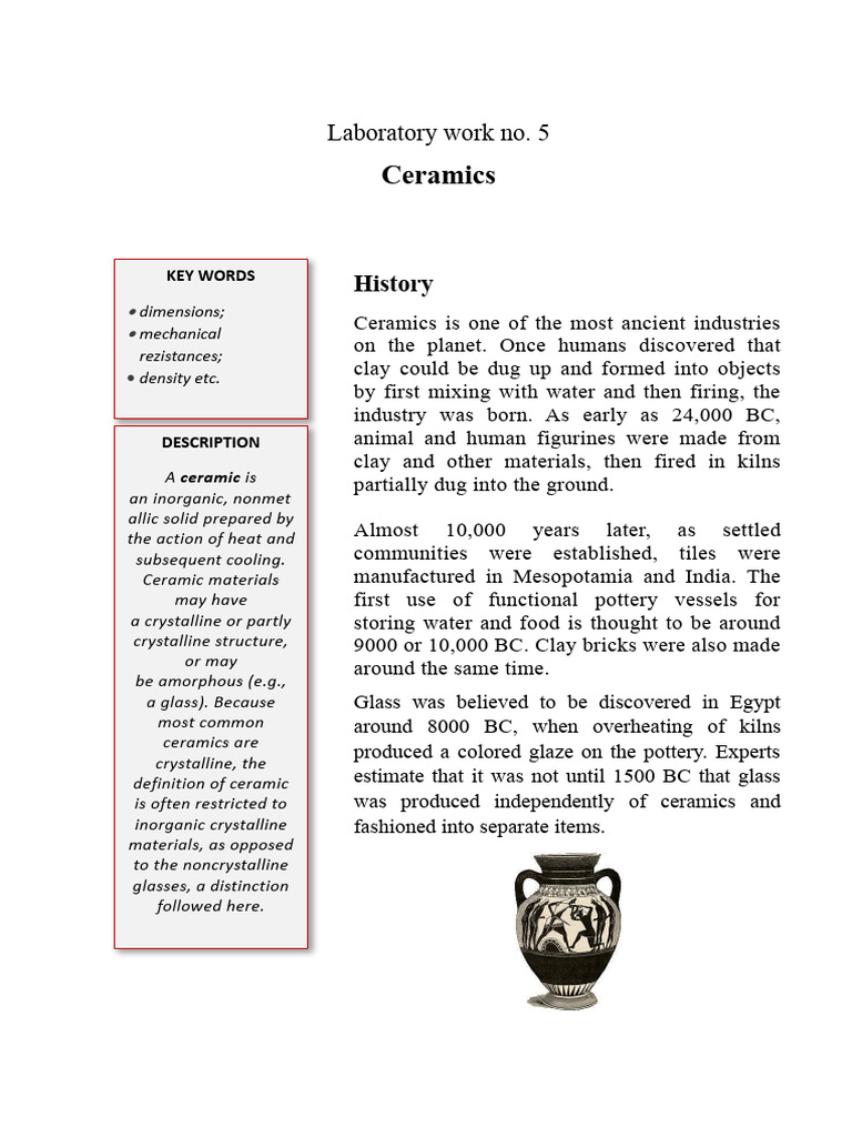 Ceramic Properties and Testing Methods | PDF | Ceramics | Refractory