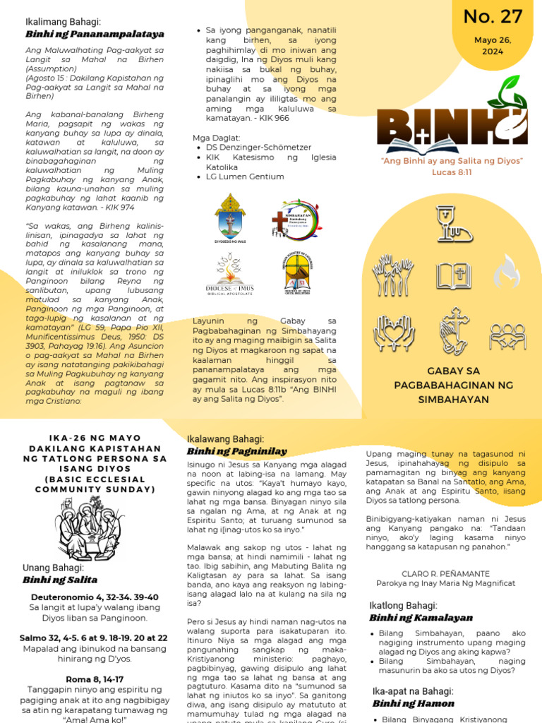 BINHI 27 Holy - Trinity | PDF