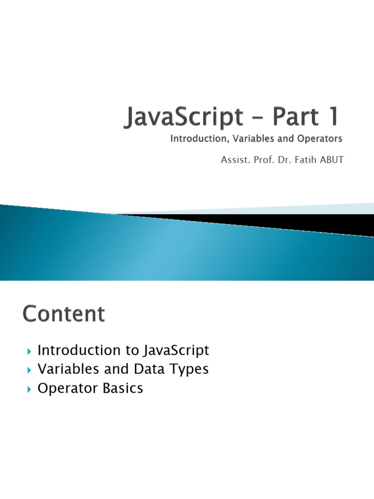 ch5 - Java Part1 Operators | PDF | Data Type | Java Script ch5 - Java Part1 Operators | PDF | Data Type | Java Script