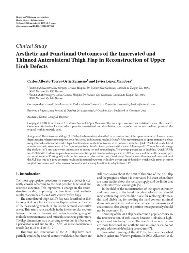Aesthetic and Functional Outcomes of The Innervated and Thinned ...