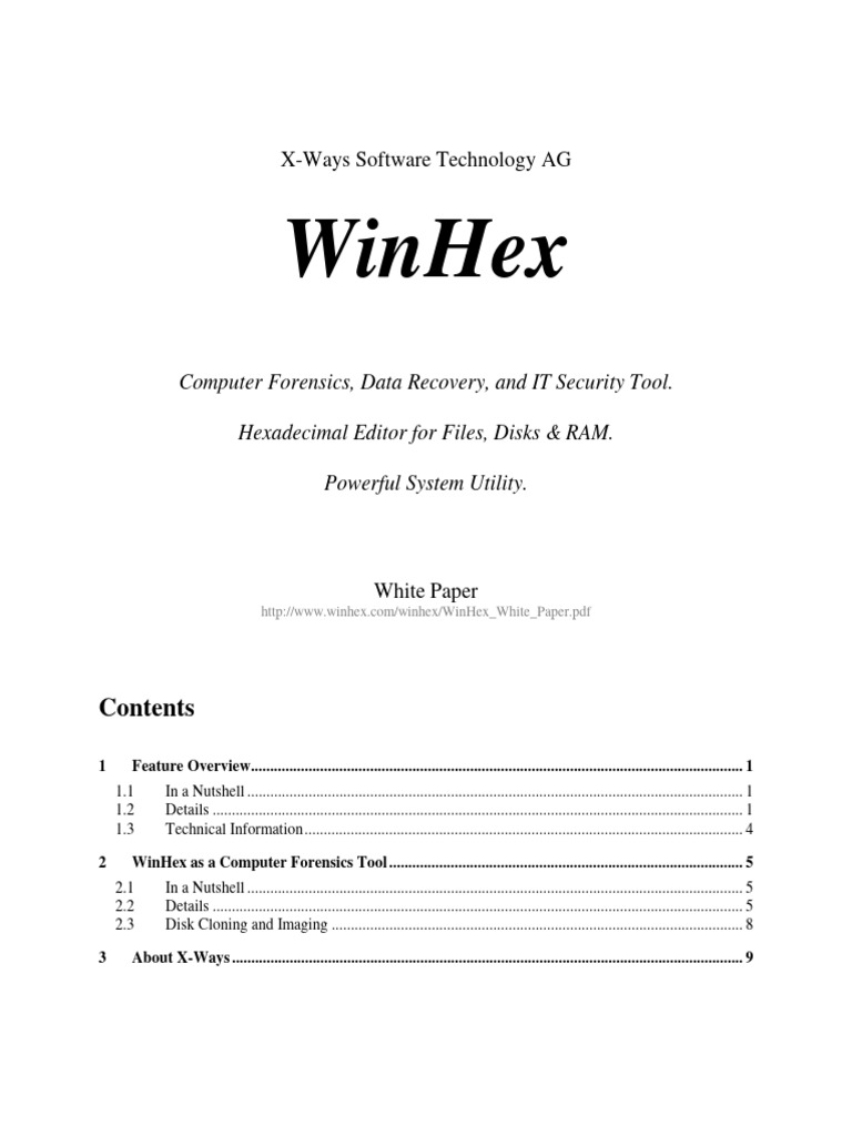 WinHex White Paper | Download Free PDF | Computer File | File System
