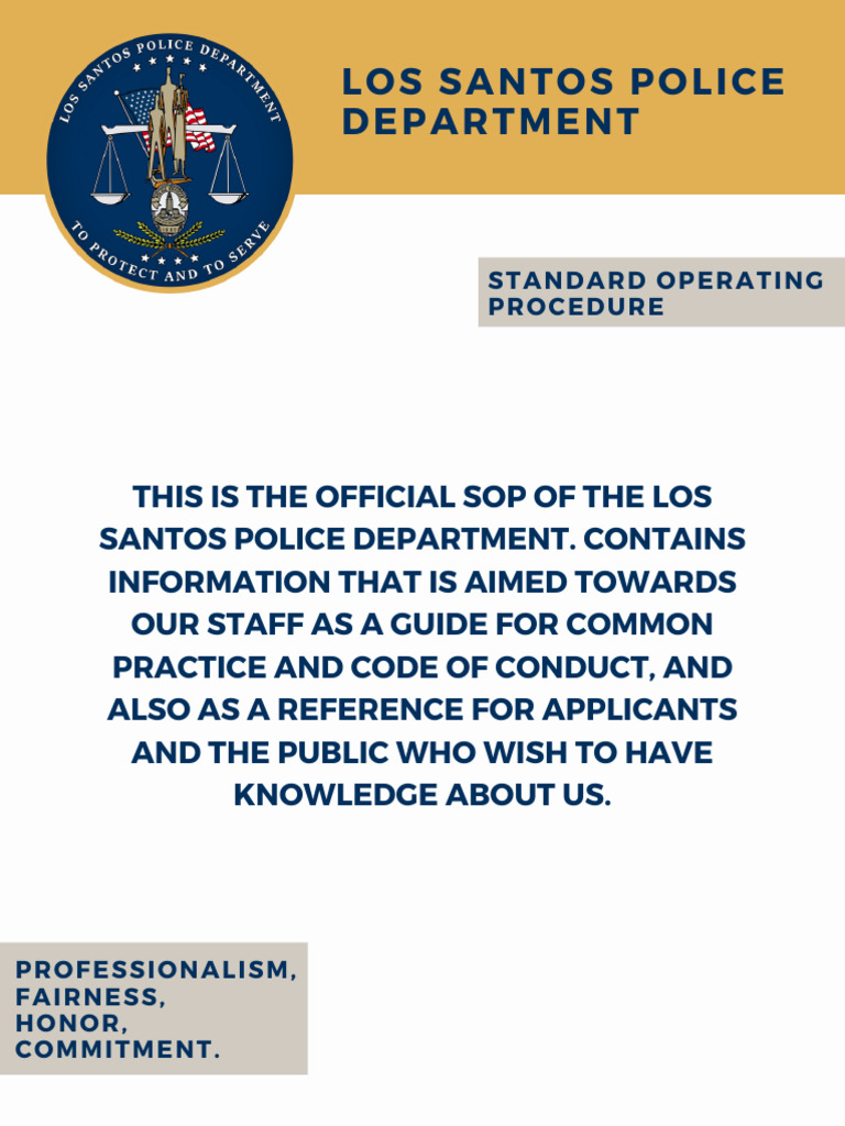 LSPD SOP Nex-Gen Roleplay | Download Free PDF | Bail | Arrest