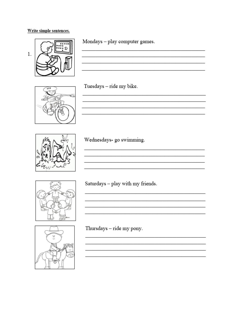 Write Simple Sentences YEAR 2 UNIT 5 | PDF | Home & Garden