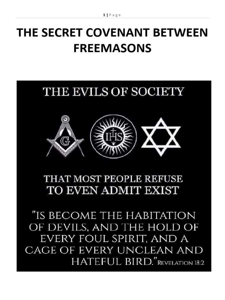 The Secret Covenant Between FREEMASONS | PDF | Immortality