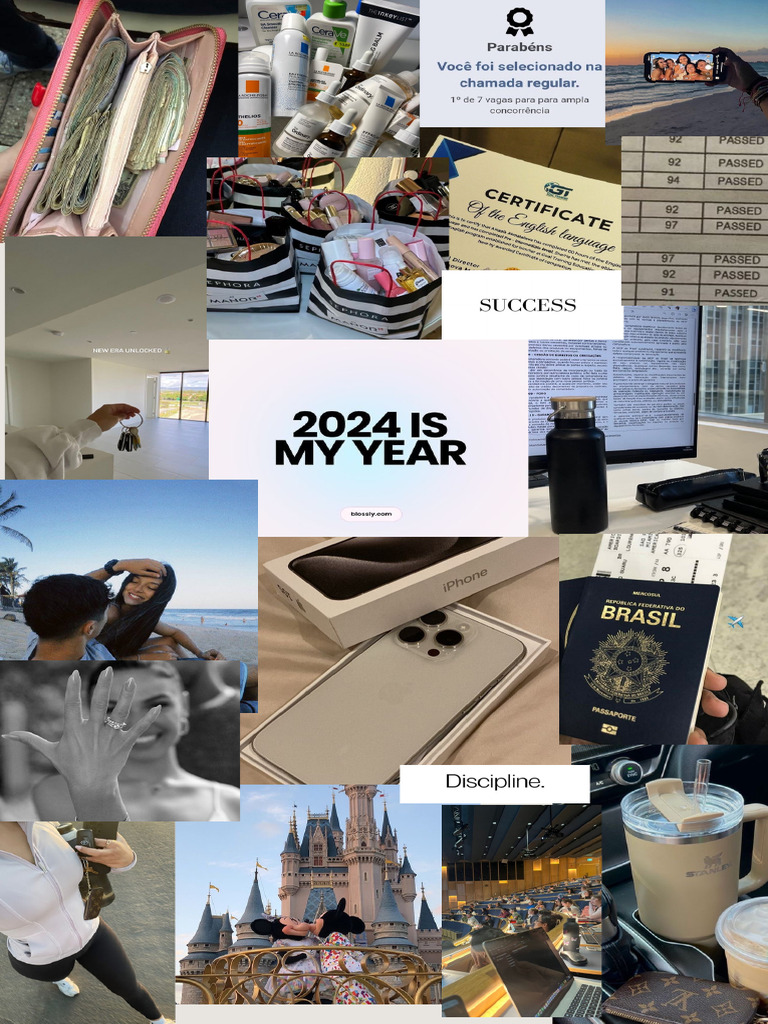 White Aesthetic Vision Board Instagram Story | PDF