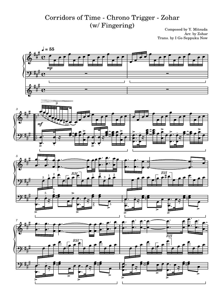 Corridors of Time Chrono Trigger - Zohar w Fingering | PDF | Japanese ...