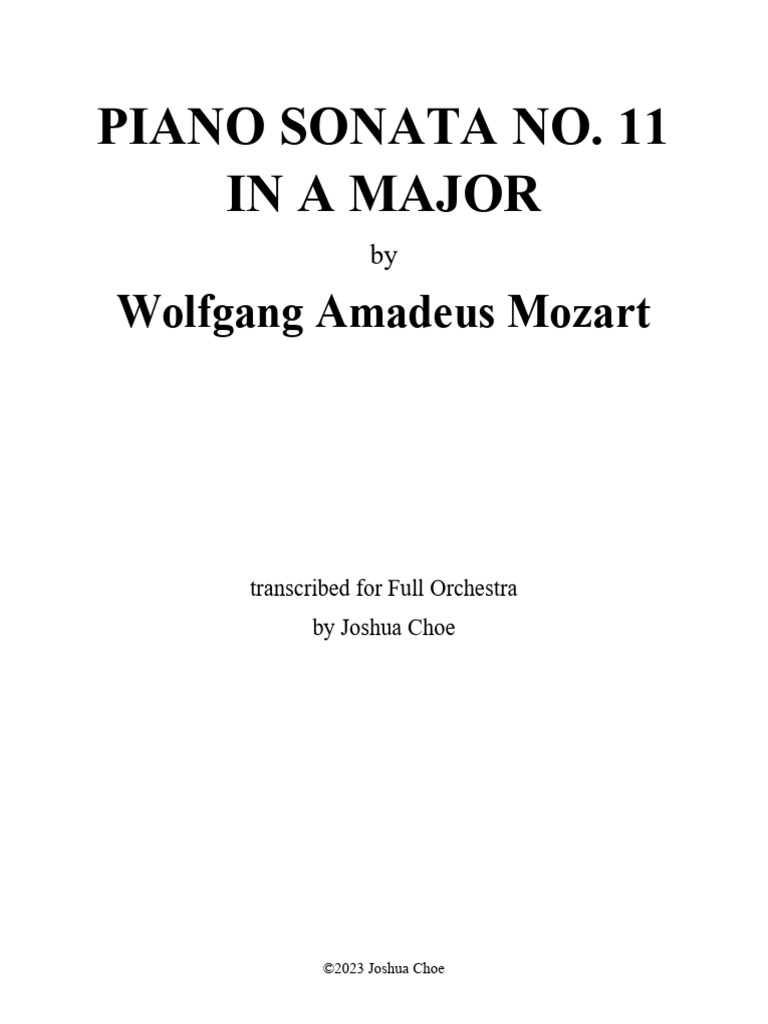 RAT - Mozart - Orchestra | PDF | Double Bass | Musical Instruments