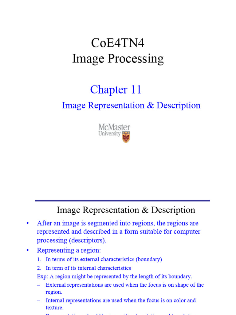 Image Representation & Description Techniques | PDF | Spectral Density ...