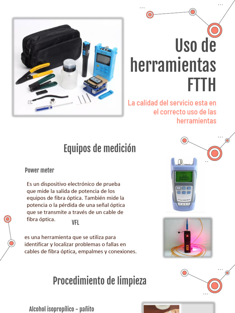 Herramientas de FTTH | Descargar gratis PDF | Fibra óptica | Conector ...
