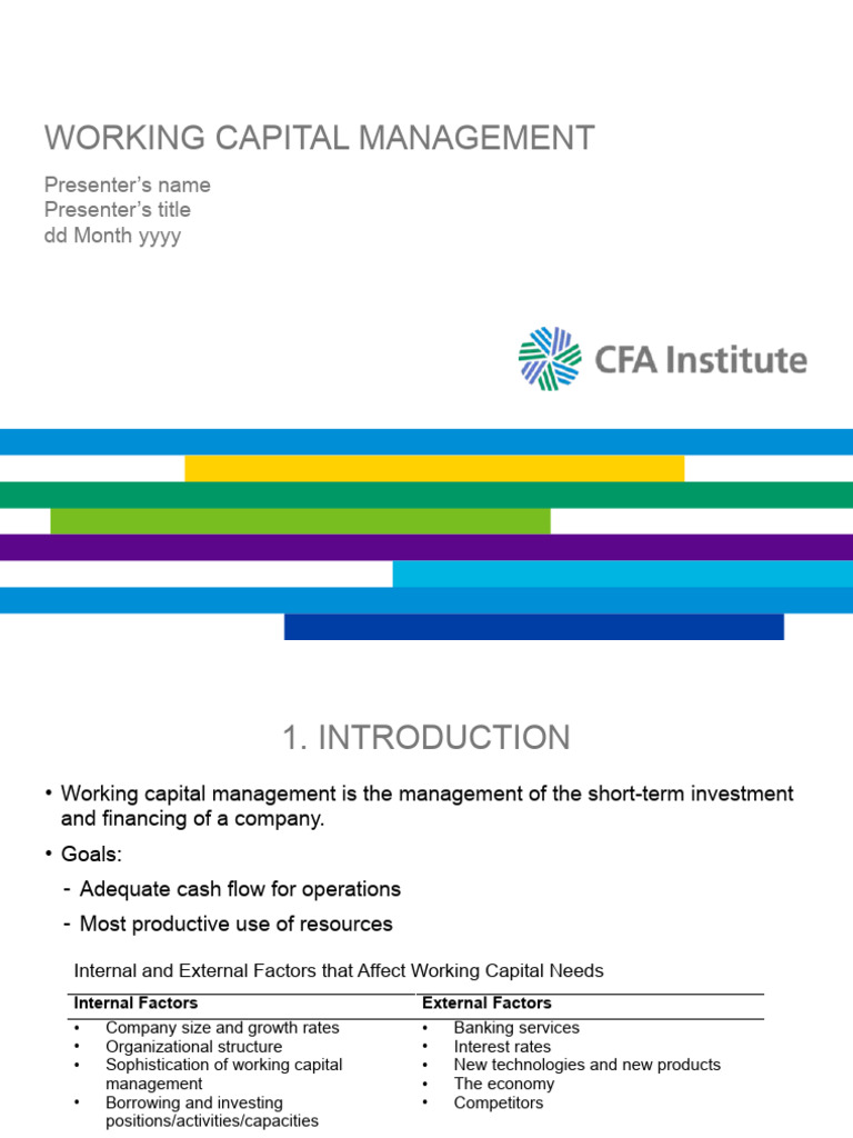Working Capital Management-1 | PDF | Market Liquidity | Yield (Finance)