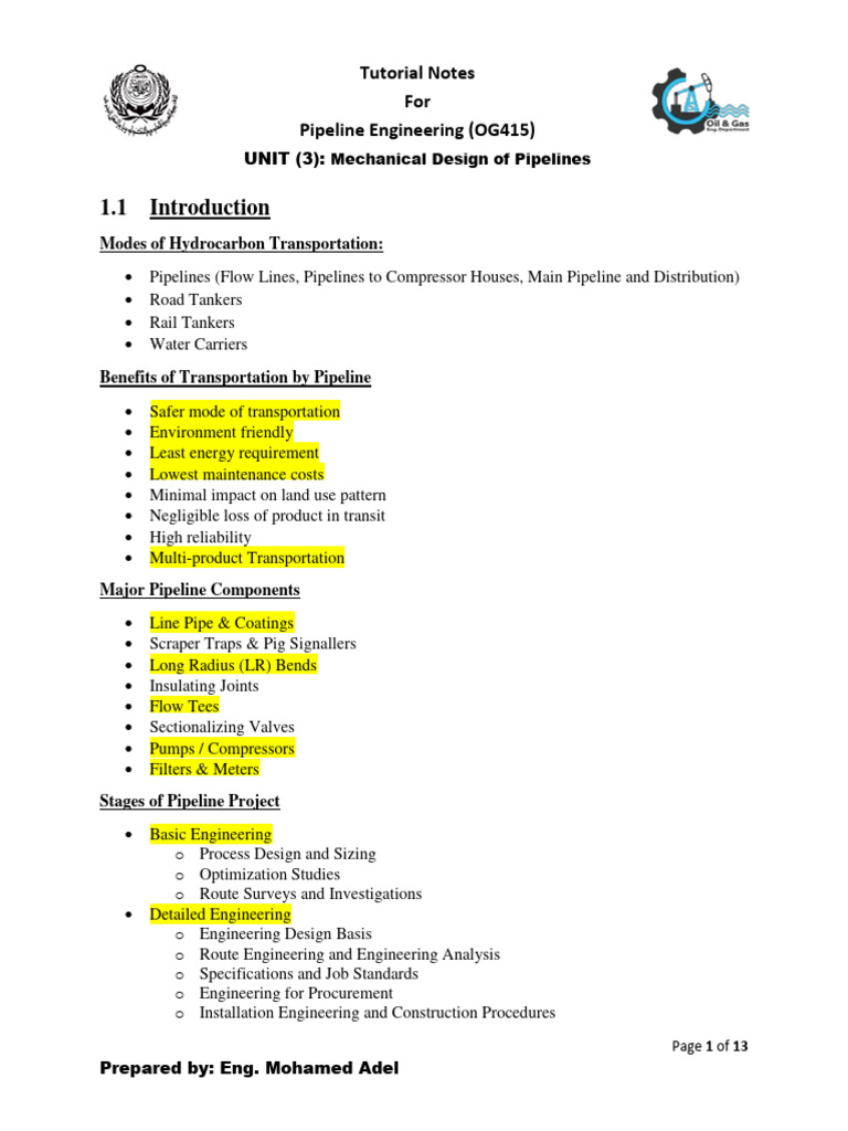 Unit3 Section Notes | PDF | Pipe (Fluid Conveyance) | Engineering