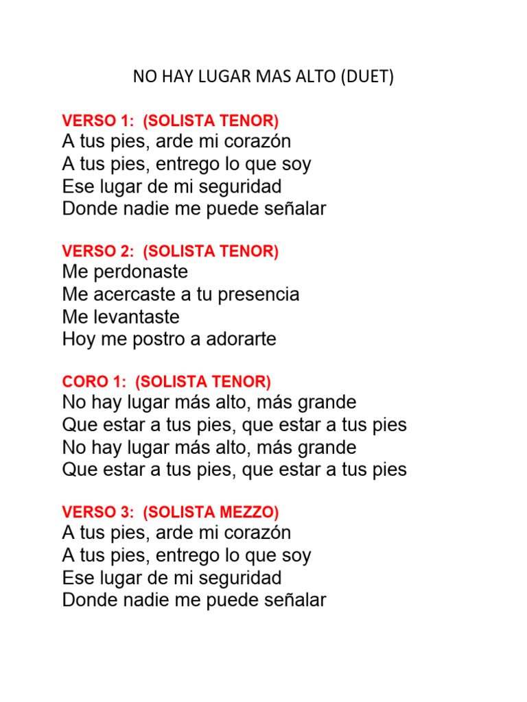 NO HAY LUGAR MAS ALTO | PDF