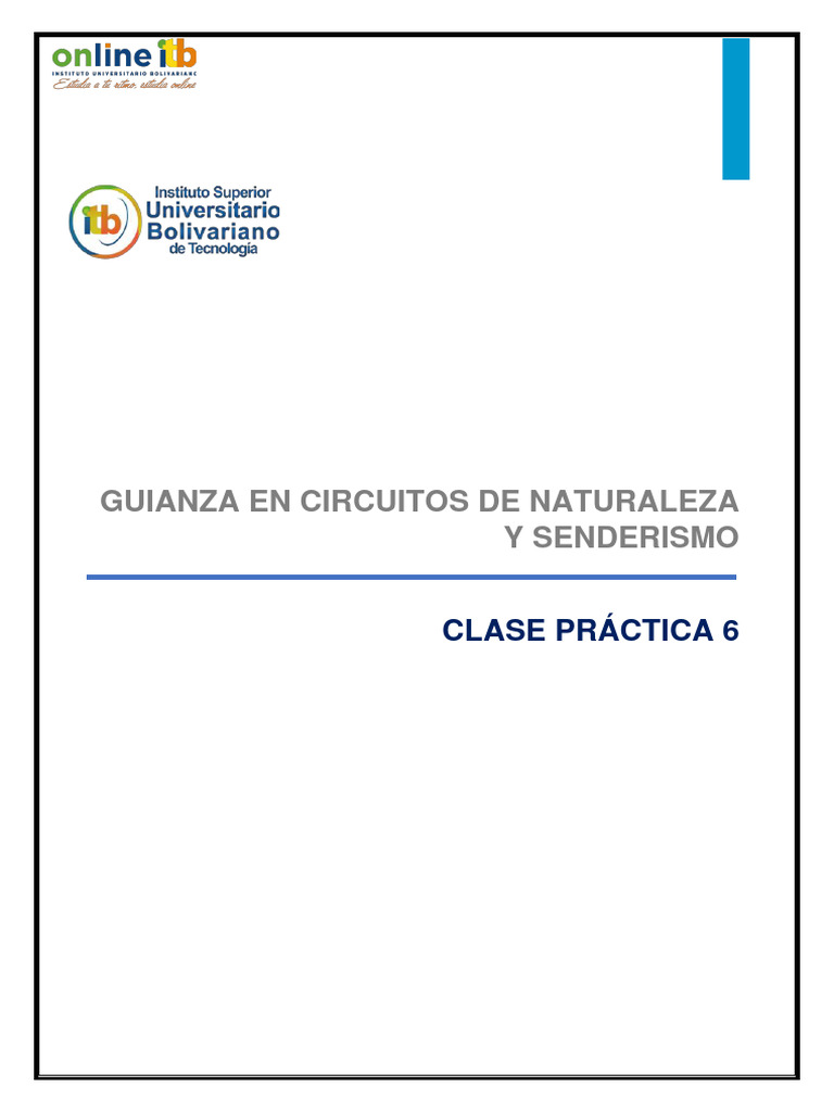 CP6. Guianza de Naturaleza - Senderismo | PDF | Ciencias de la Tierra