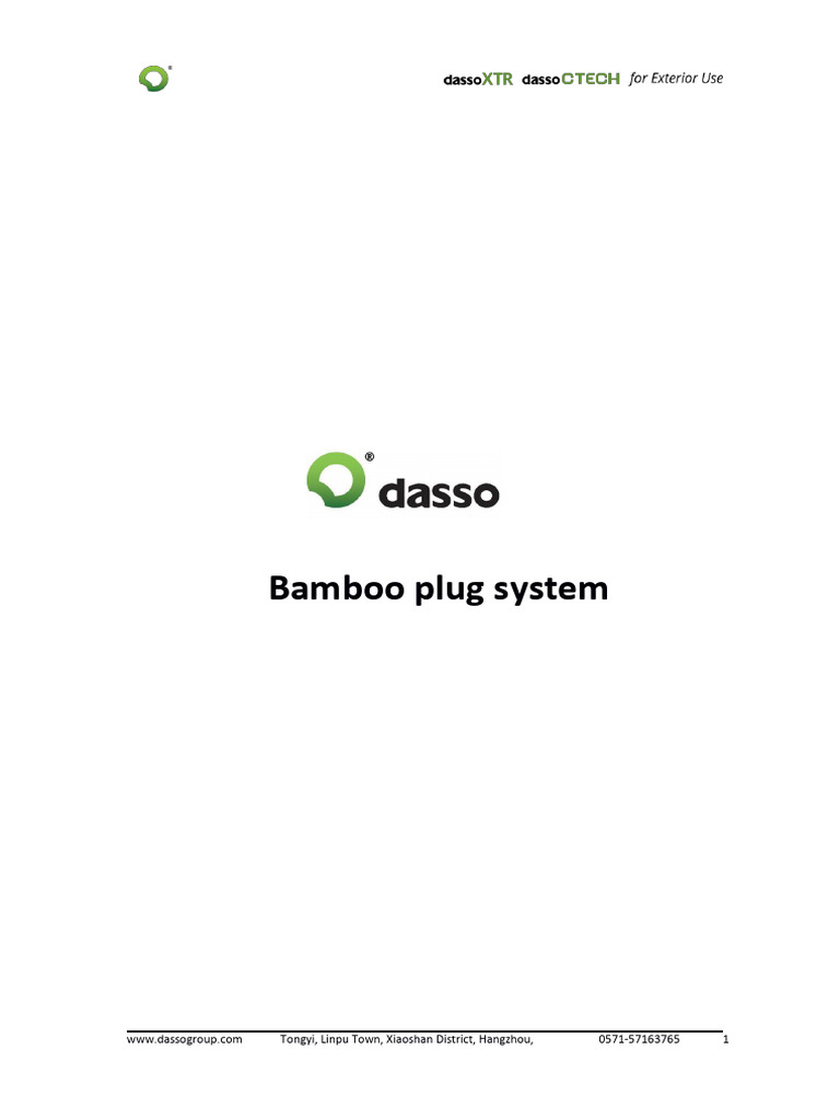 12- Installation Instruction_dasso Bamboo Plug System | PDF | Adhesive ...