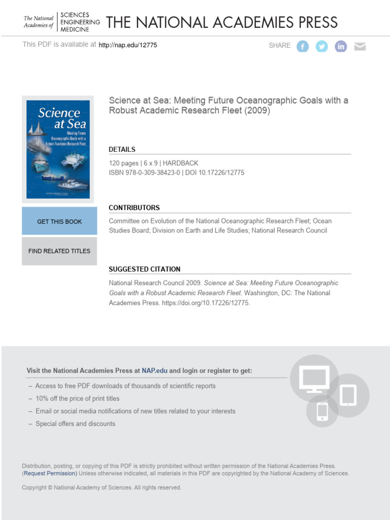 NAP - Sciences at Sea | PDF | Oceanography | Oceans