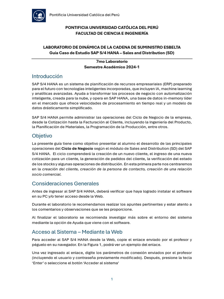 Guía Caso Estudio SAP S4 HANA SD LAB7 DCSE 2024-1 | PDF | Ventana ... Guía Caso Estudio SAP S4 HANA SD LAB7 DCSE 2024-1 | PDF | Ventana ...