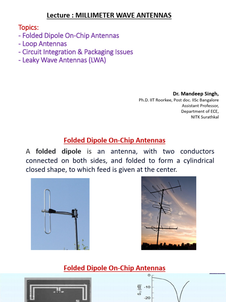 Lecture 20 - MILLIMETER WAVE ANTENNAS-5 | PDF