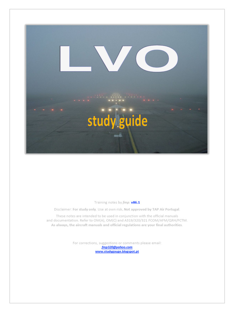 A320 - Crew Study Guide LVO Guide v86.1 | PDF | Runway | Aerospace