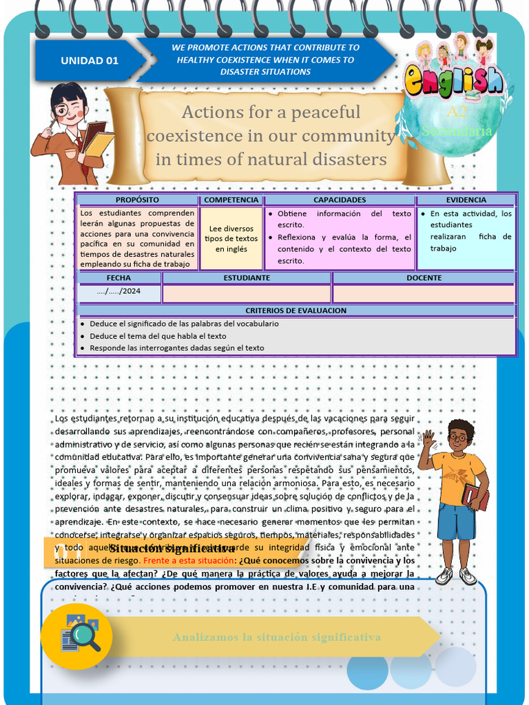 FICHA DE ACTIVIDAD INGLES 5°-SEMANA 1 | PDF