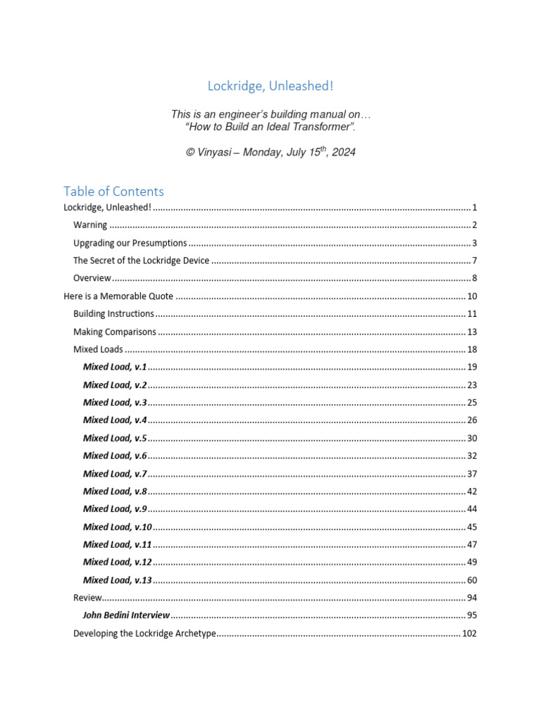 Lockridge, Unleashed! | PDF | Incandescent Light Bulb | Electric Motor