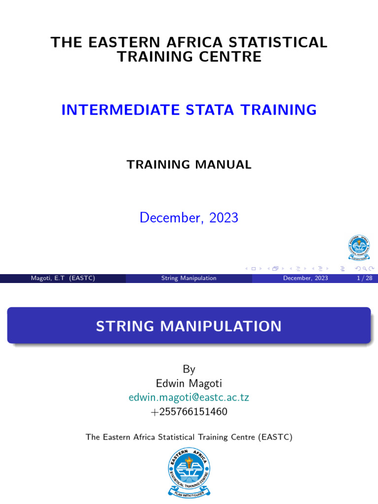 Presentation 2 - String Manipulation | PDF | String (Computer Science) | Data Type