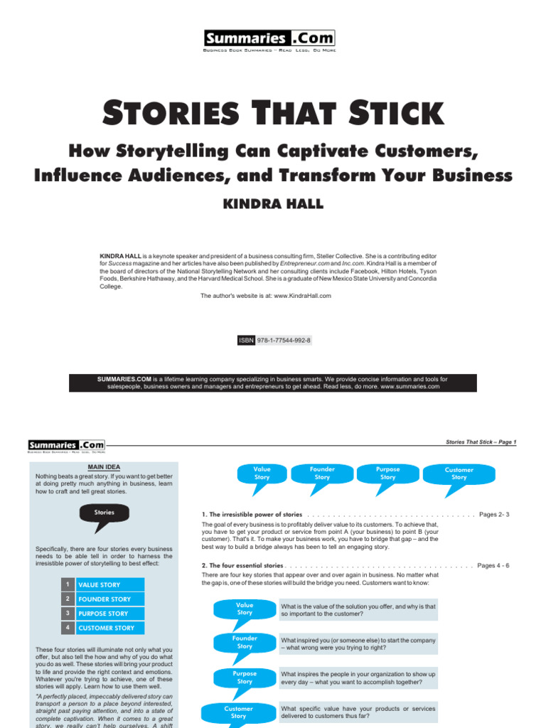Stories That Stick | PDF | Storytelling | Business