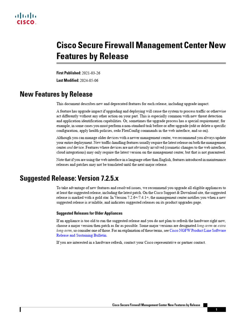 management-center-new-features-by-release | Download Free PDF | Computer Network | Firewall ...