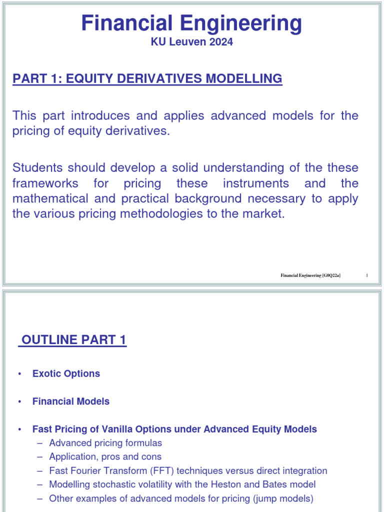 FE Course Part1 | Download Free PDF | Volatility (Finance) | Option ...