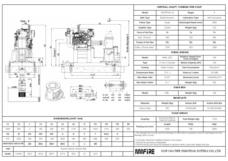 150VTP160 14&NM4 102C&H80 | PDF | Pump | Engines