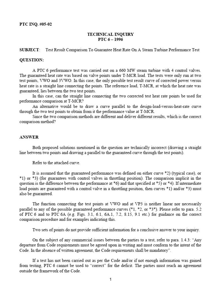 PTC INQ. #05-02 Technical Inquiry PTC 6 - 1996 Subject | PDF
