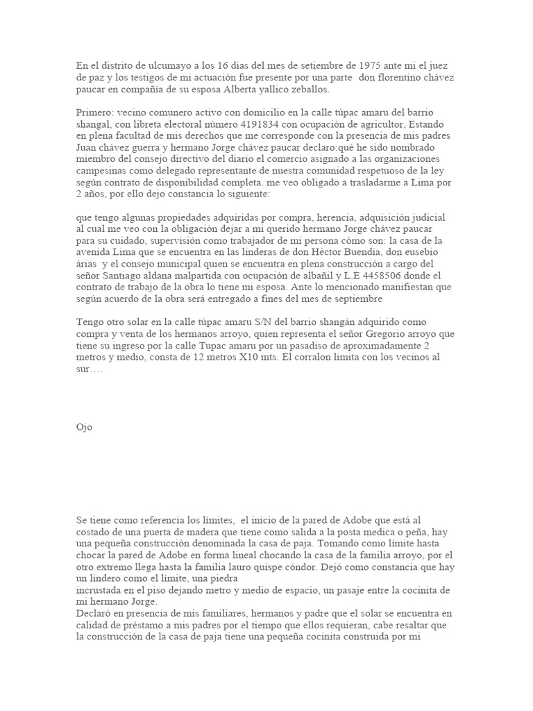 Documento Escrito Papito | PDF
