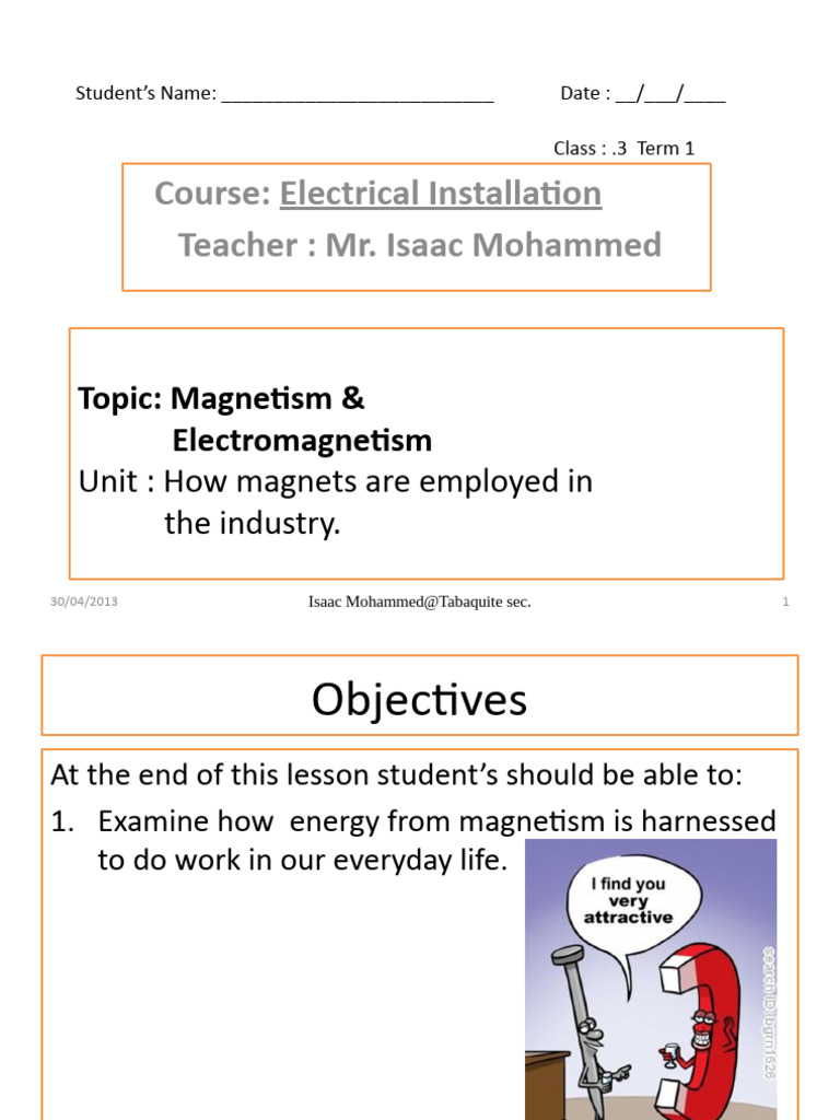 Magnetism - Lesson # 2 - How Are Magnets Used | PDF | Magnet | Magnetic ...