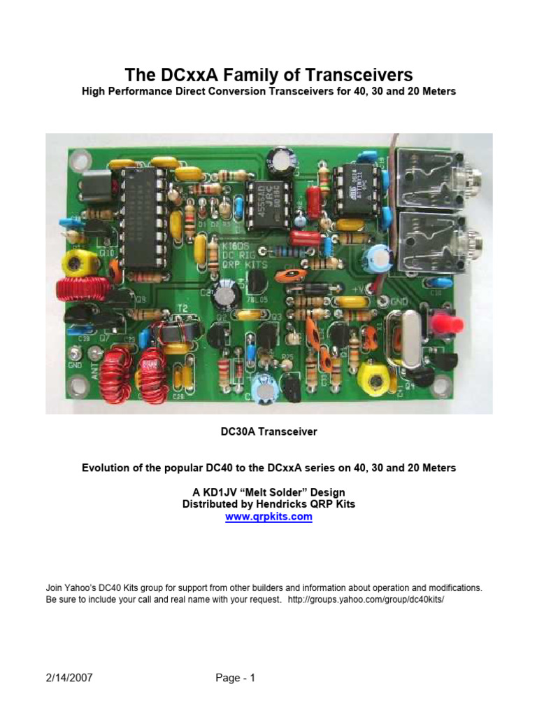 Transceptor de Conversão Direta para 40m, 30m e 20m | PDF | Amplifier ...