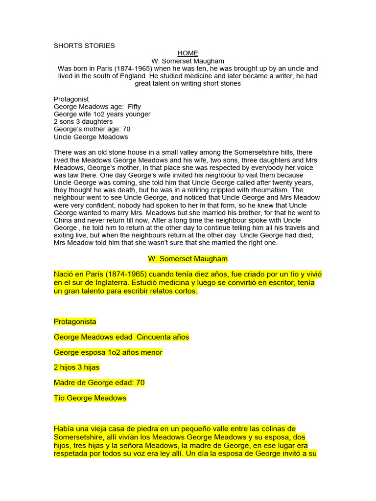 ABSTRACT SHORTS STORIES | PDF