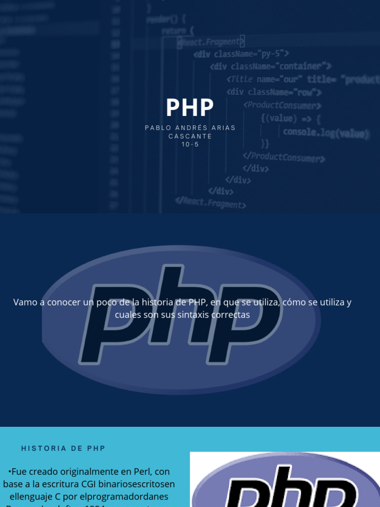Presentacion PHP | PDF | Php | Perl
