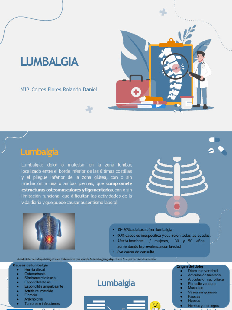 Guía Rápida sobre Lumbalgia: Diagnóstico y Tratamiento | PDF | Dolor ...