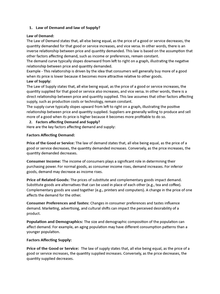 Economics | PDF | Economic Equilibrium | Supply (Economics)