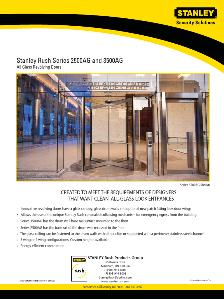 All-Glass Revolving Doors Overview | PDF | Door | Building Engineering