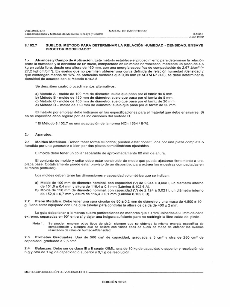 8.102.7 Proctor Modificado MCV8 2024 | PDF