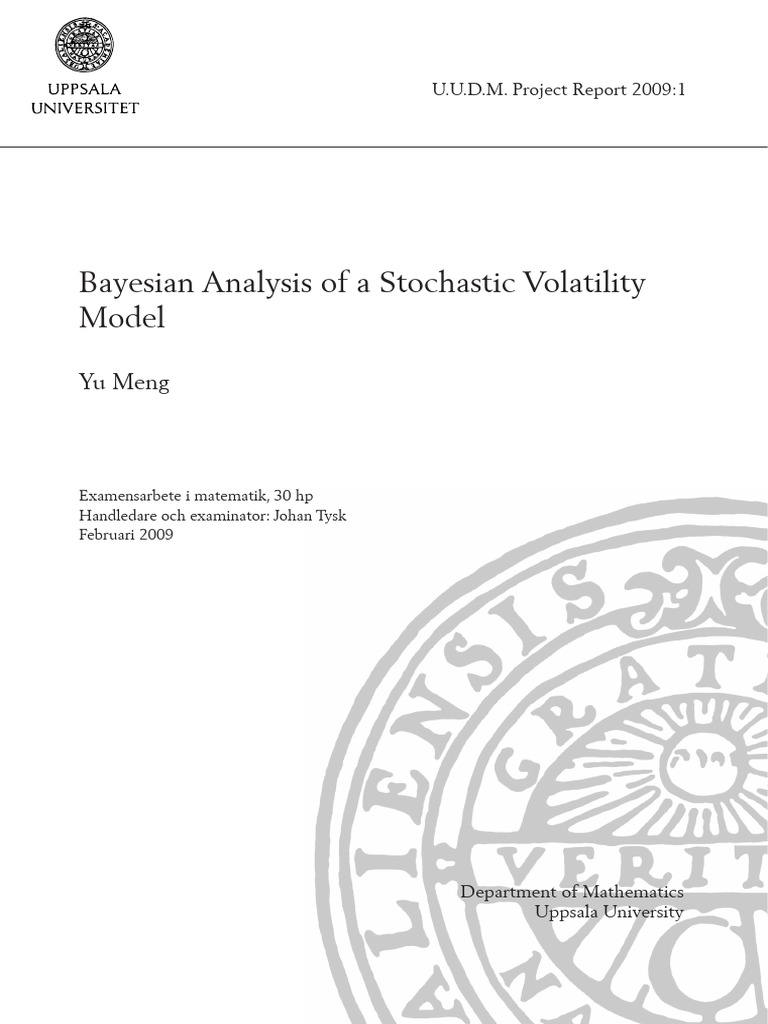 Bayesian Analysis of A Stochastic Volatility | PDF | Markov Chain | Normal Distribution