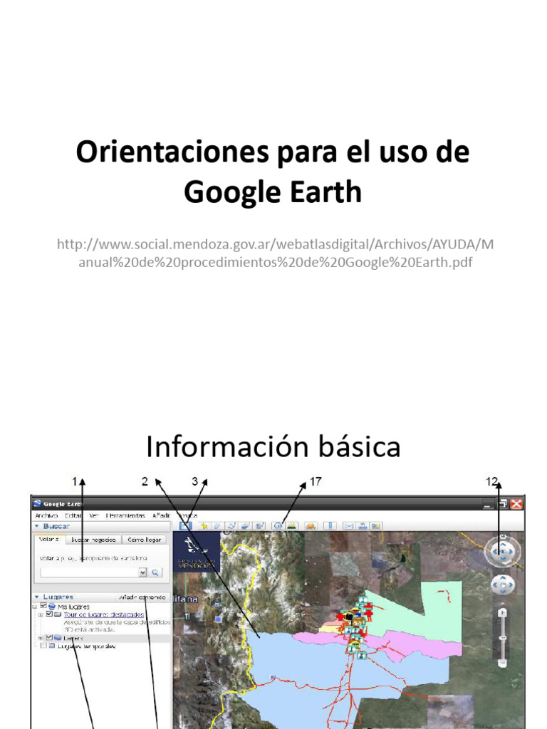 Guía de Uso de Google Earth | PDF | Tierra | Perspectiva (Gráfica)