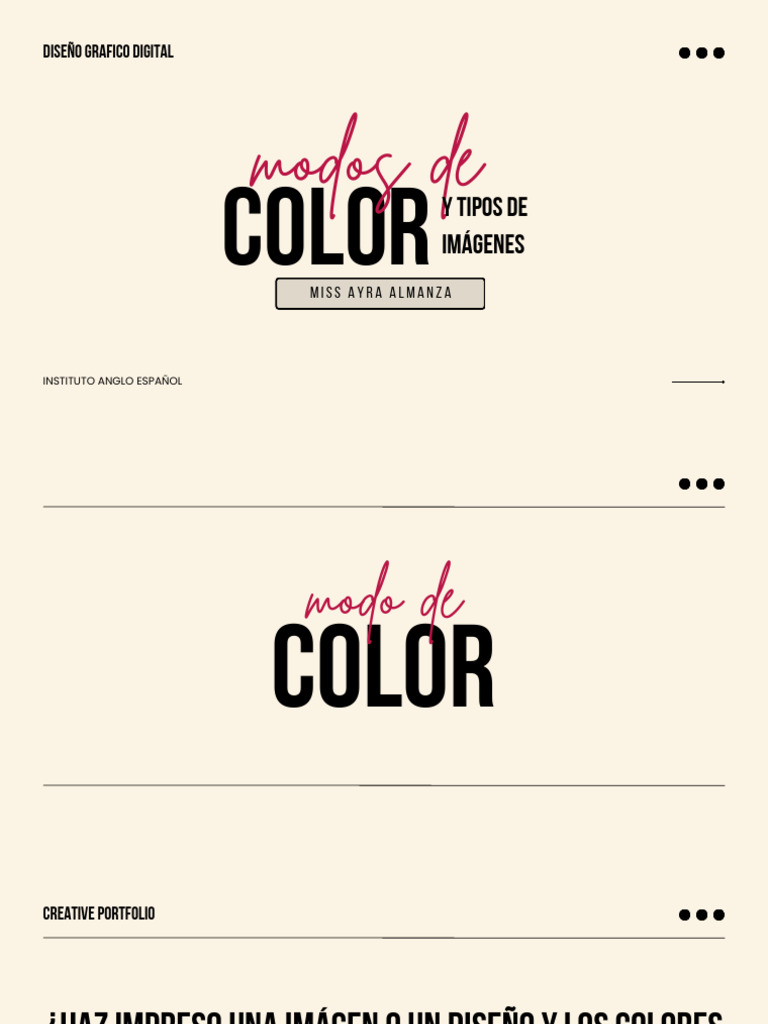 Modos de Color y Tipos de Imagenes | PDF | Color | Modelo de color Rgb