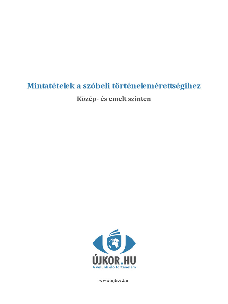 SzÃ Beli Mintatã©telek 2020-As Kã Zã©p - Ã©s Emelt Szint Tã Rtã©neem | PDF