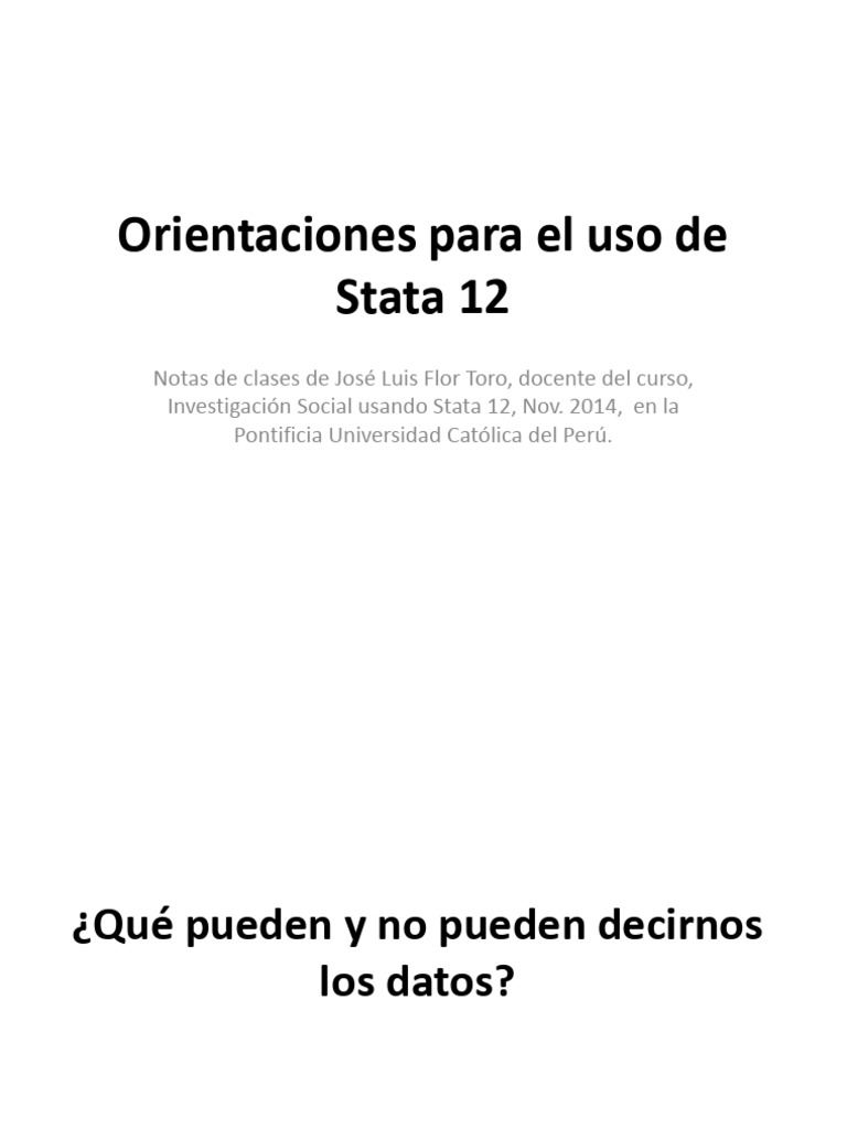 Orientaciones Uso Stata 12 | PDF | Ventana (informática) | Bases de datos