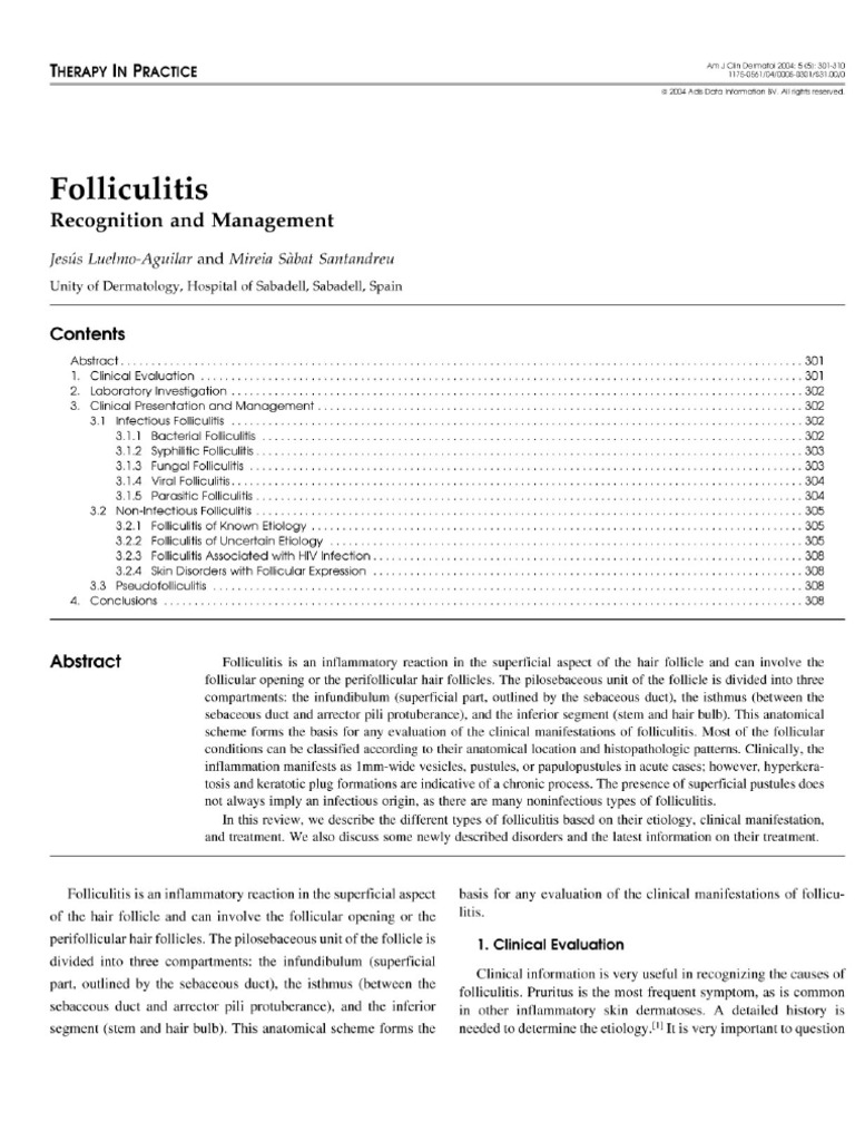 Folliculitis | PDF