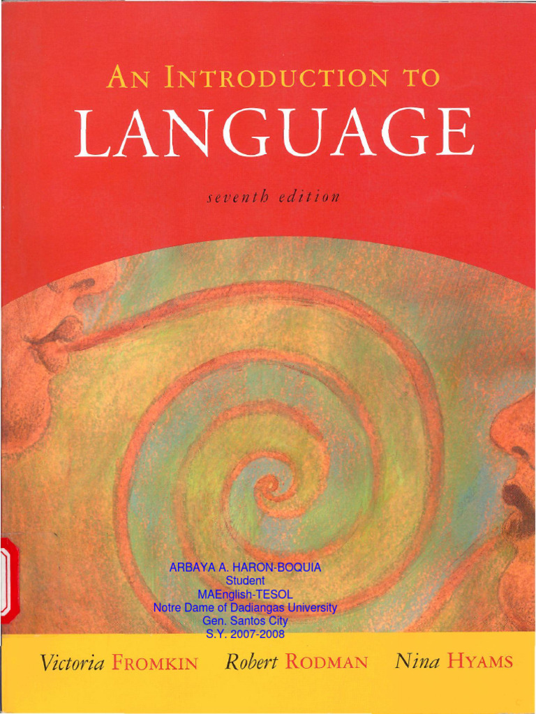 An Introduction To Language 7th Edition 2003 | PDF